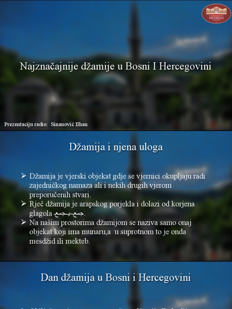 Dzamije U BIH | PDF