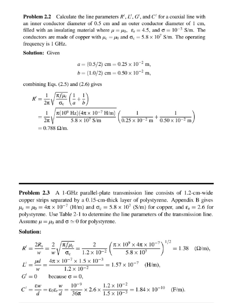 Transmission Line Problems | PDF