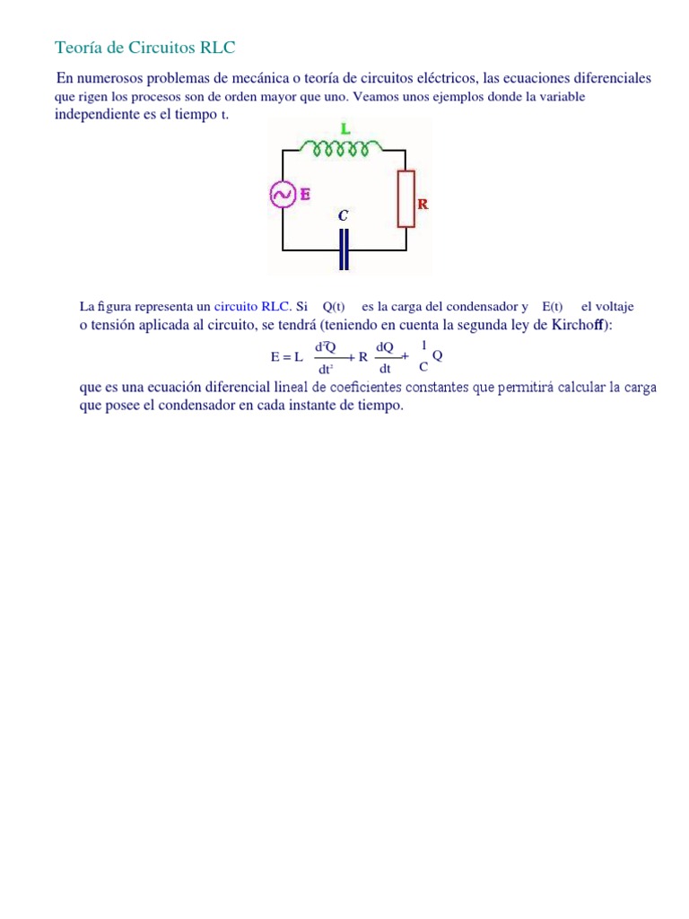Teoría de Circuitos RLC | PDF