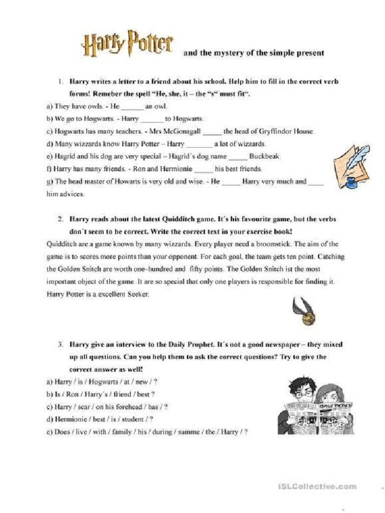 Harry Potter Worksheet | PDF