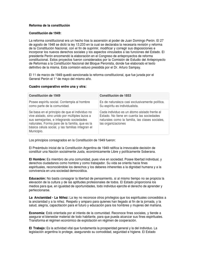 Carac. CN '49 | PDF | Constitución | Justicia