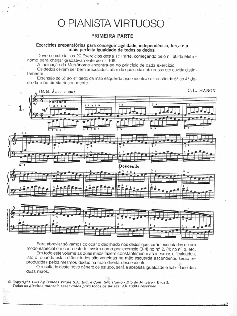 Hanon 1 Ao 6 | PDF