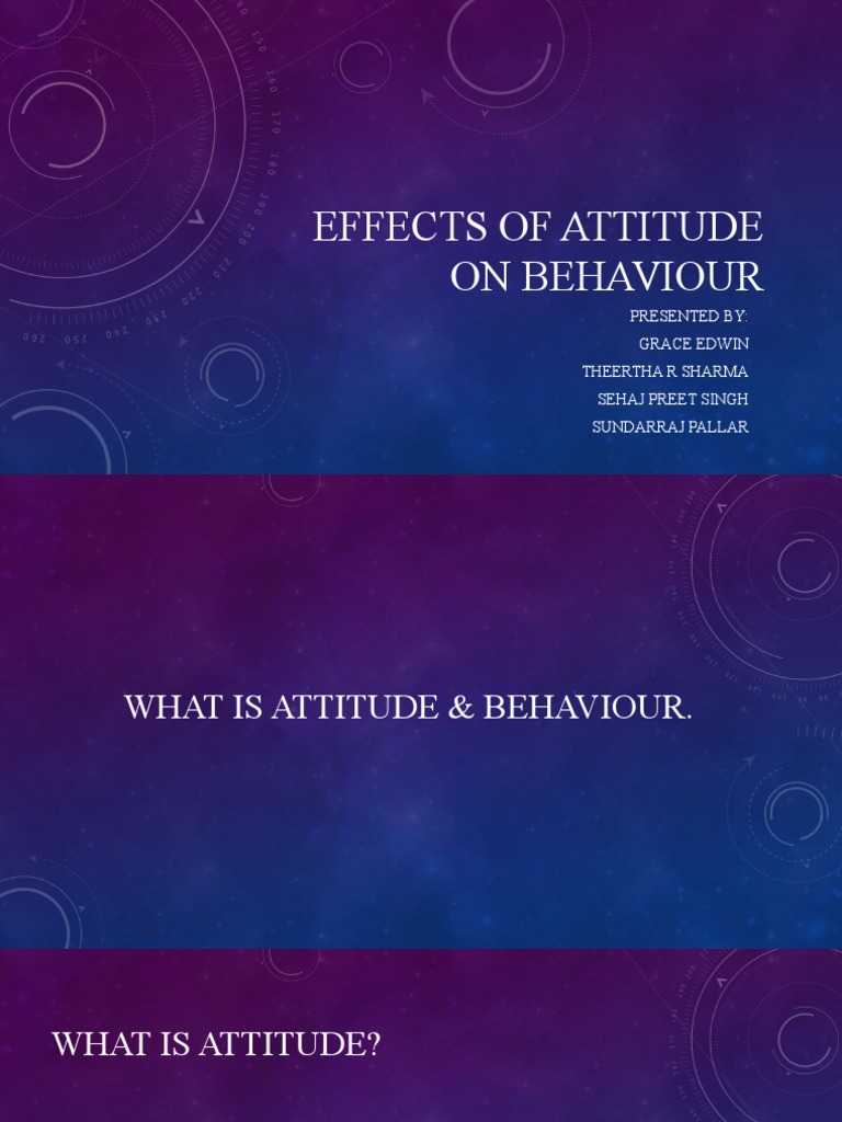 Attitude's Impact on Behavior | PDF