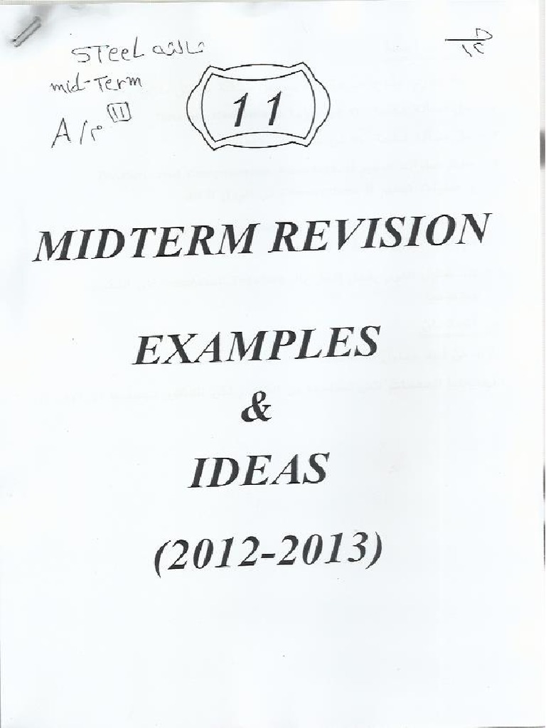 Midterm Revision Examples - Ideas | PDF Midterm Revision Examples - Ideas | PDF