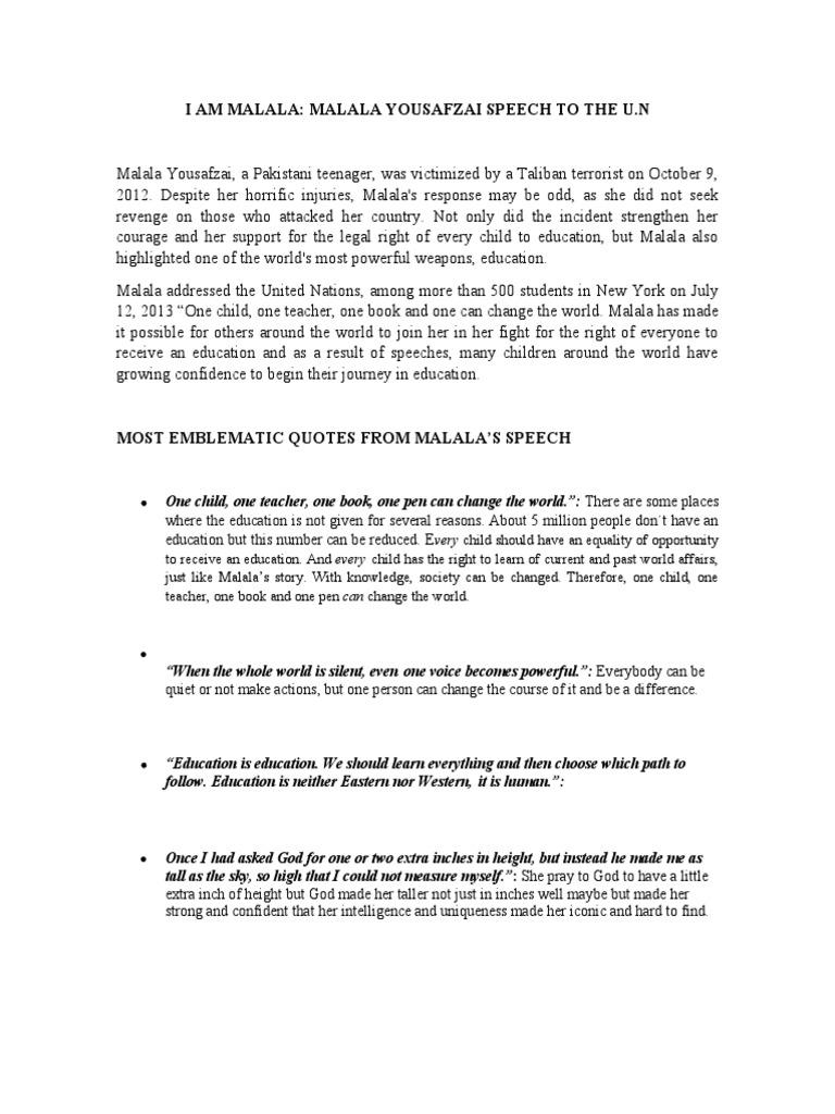 I Am Malala | PDF | Malala Yousafzai