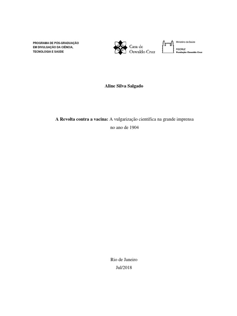 Dissertacao Aline Salgado | PDF | Science | Estado