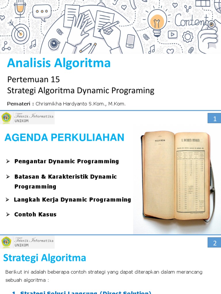 Pertemuan 15 - Strategi Algoritma Dynamic Programming | PDF Pertemuan 15 - Strategi Algoritma Dynamic Programming | PDF
