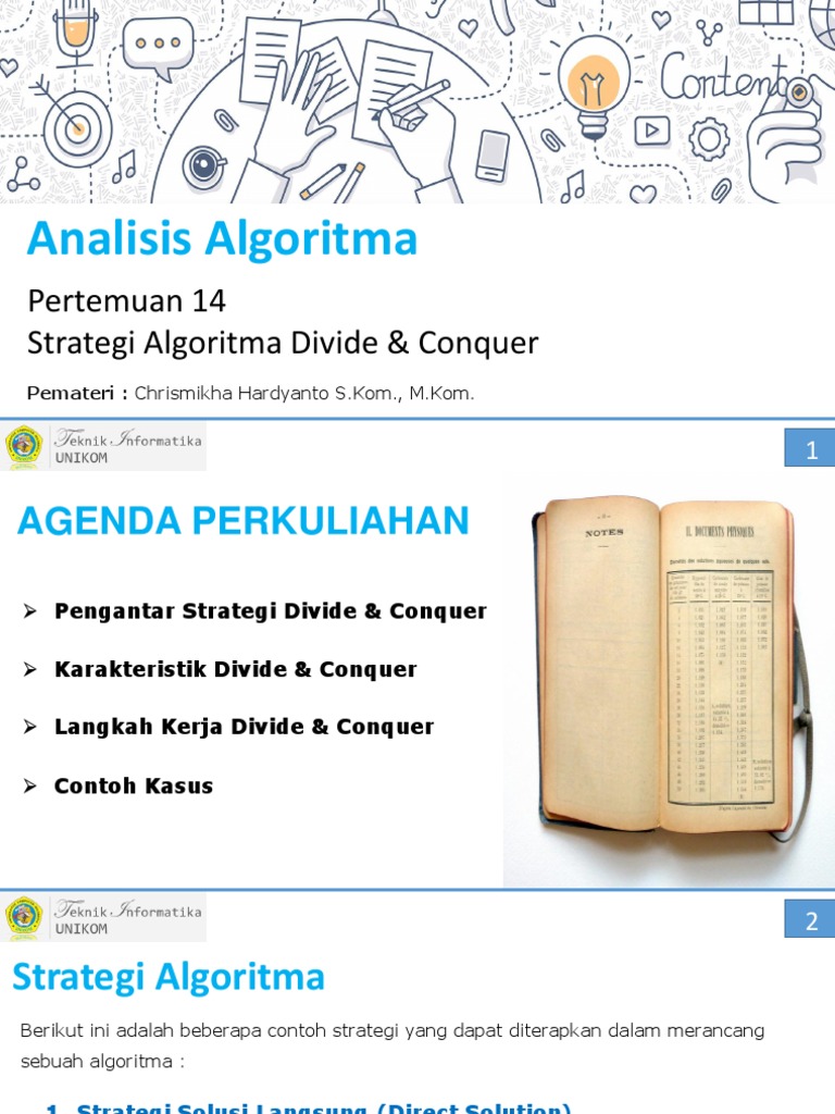 Pertemuan 14 - Strategi Algoritma Divide Conquer | PDF