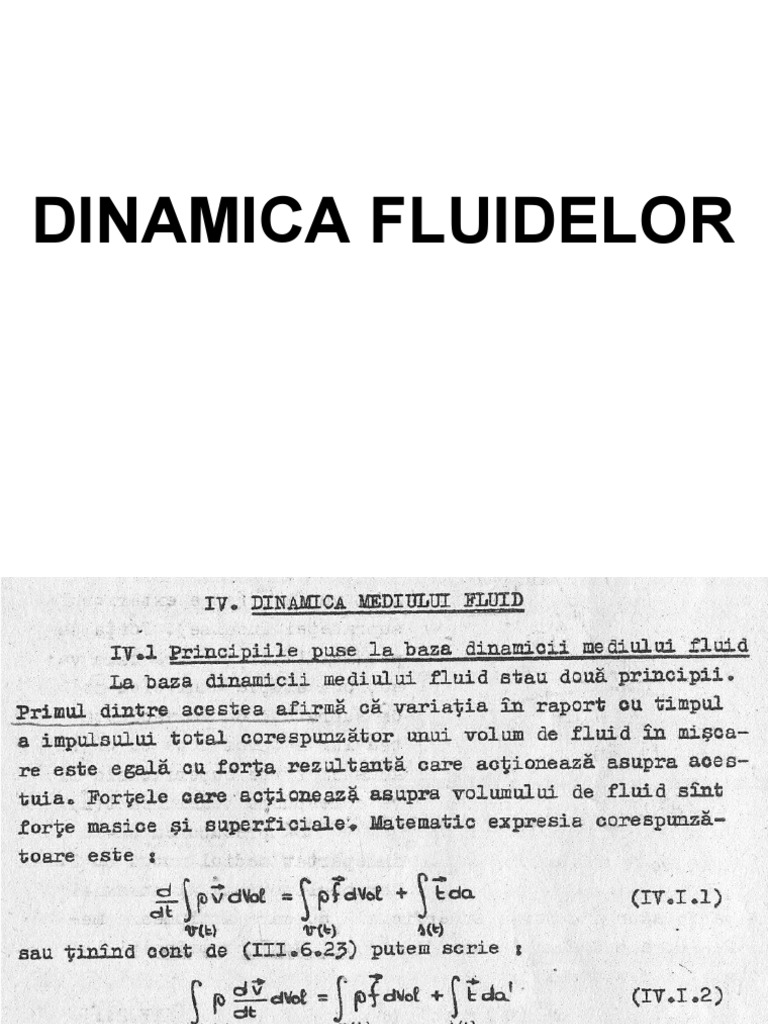 Dinamica Fluidelor | PDF