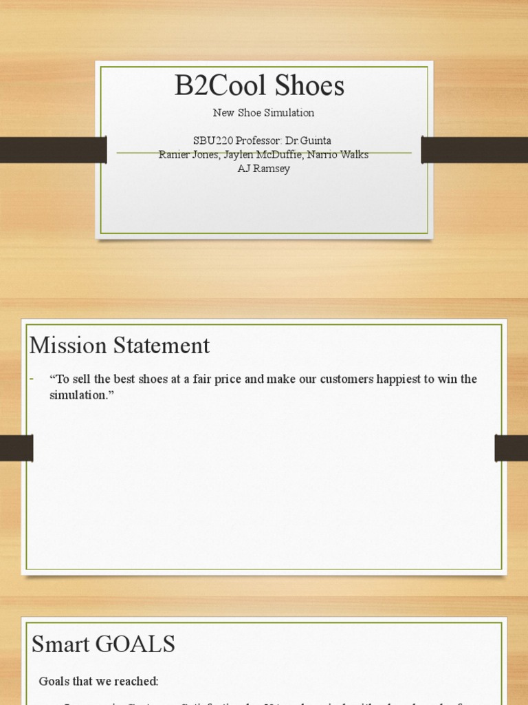 B2cool Shoes Powerpoint | PDF | Sneakers | Profit (Economics)