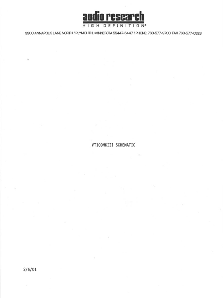 ARC VT100MKIII Schematic and Parts List | PDF