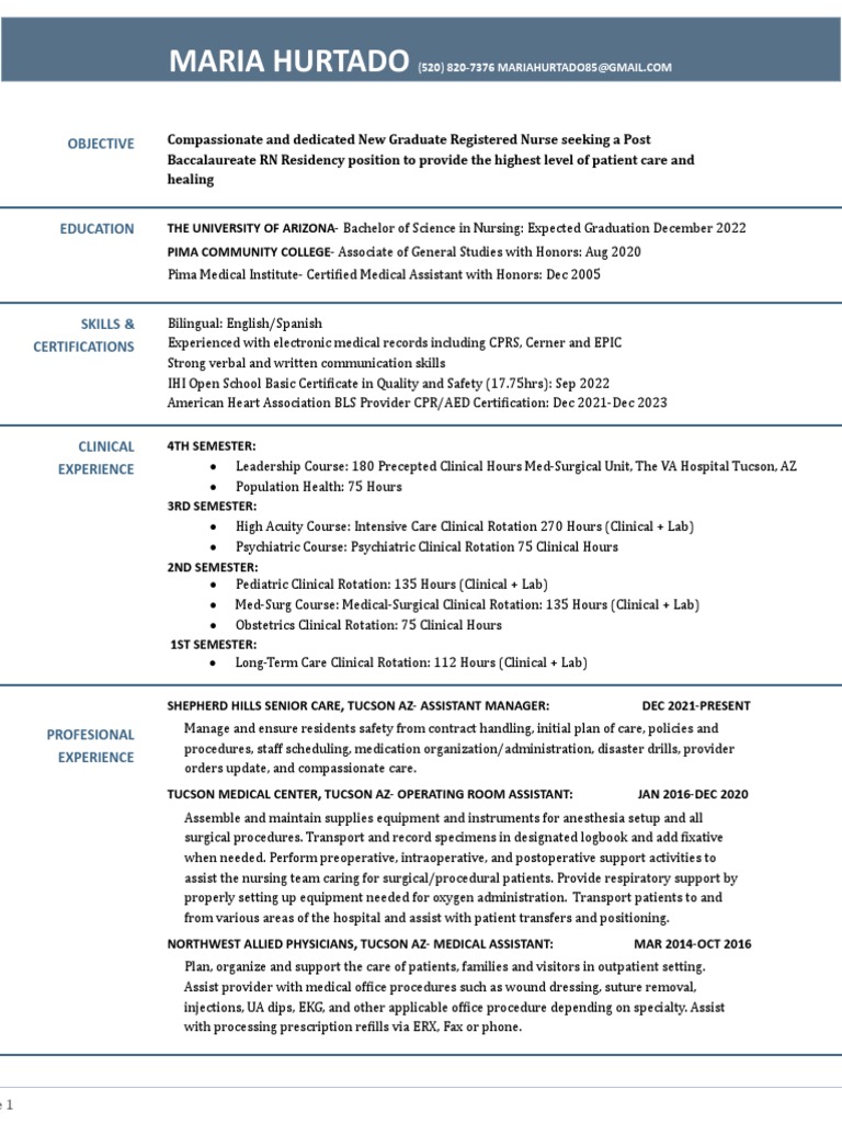 Maria Resume 2022 | PDF