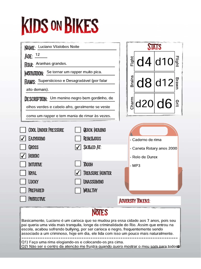 Ficha - Kids On Bikes | PDF