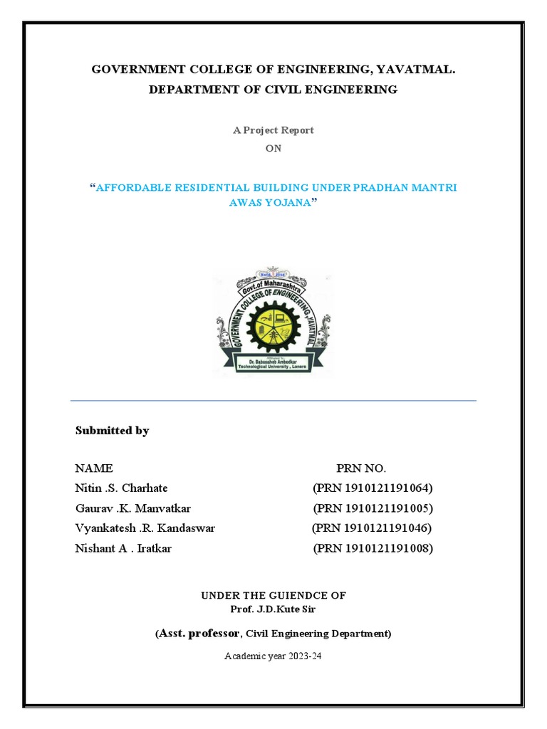 Project Report PMAY | PDF