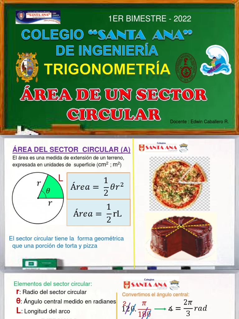 Area de Un Sector Circular - 4to | PDF | Curva | Espacio