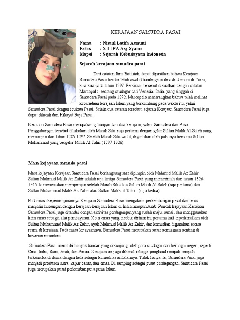 Puncak Kejayaan Kerajaan Samudera Pasai | PDF
