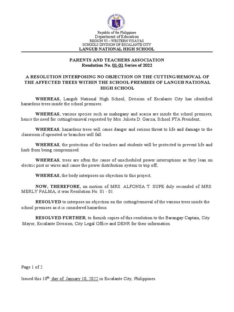 RESOLUTION Cutting Trees | PDF