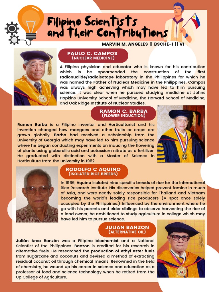 Filipino Scientists and Their Contributions | PDF | Science & Mathematics