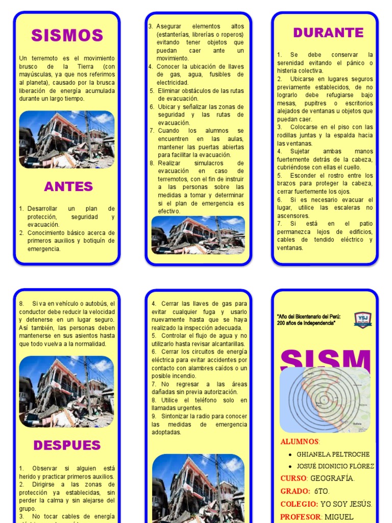 Triptico Sismos 3 | PDF