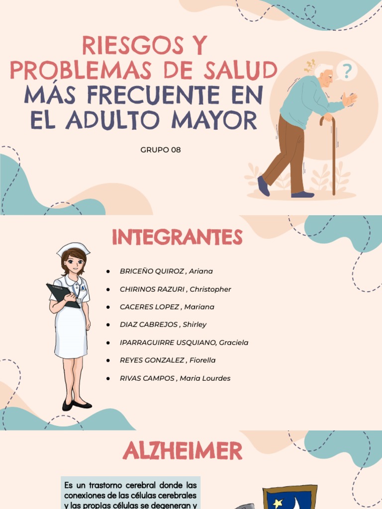 Riesgos y Problemas de Salud. Adulto Mayor | PDF | Neumonía | Carrera