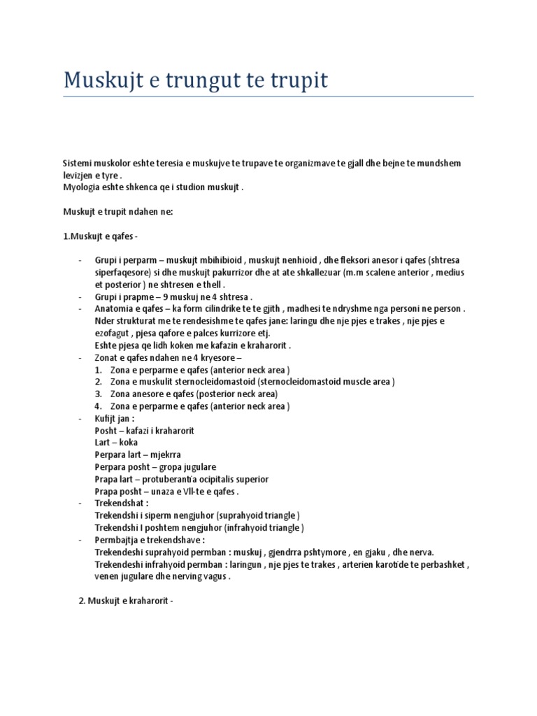 Muskujt e Trungut Te Trupit | PDF