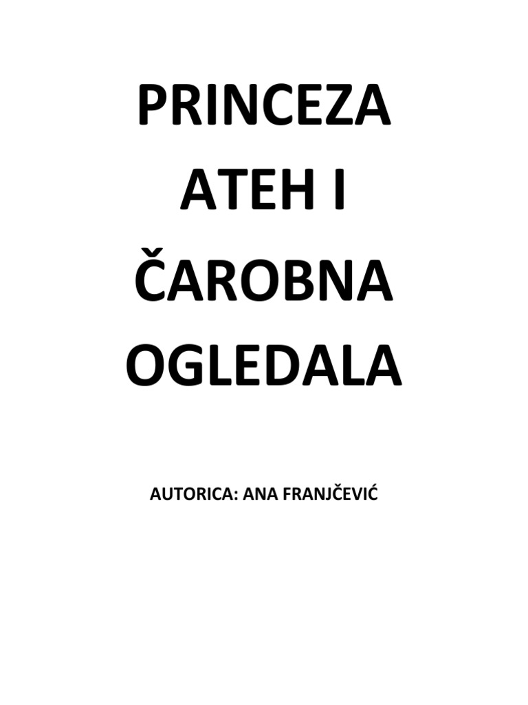 Princeza Ateh I Čarobna Ogledala | PDF