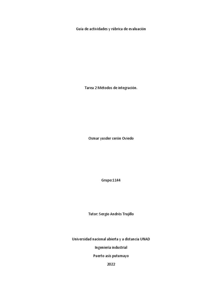 Tarea 3 Metodos de Integracion | PDF | Integral | Cálculo