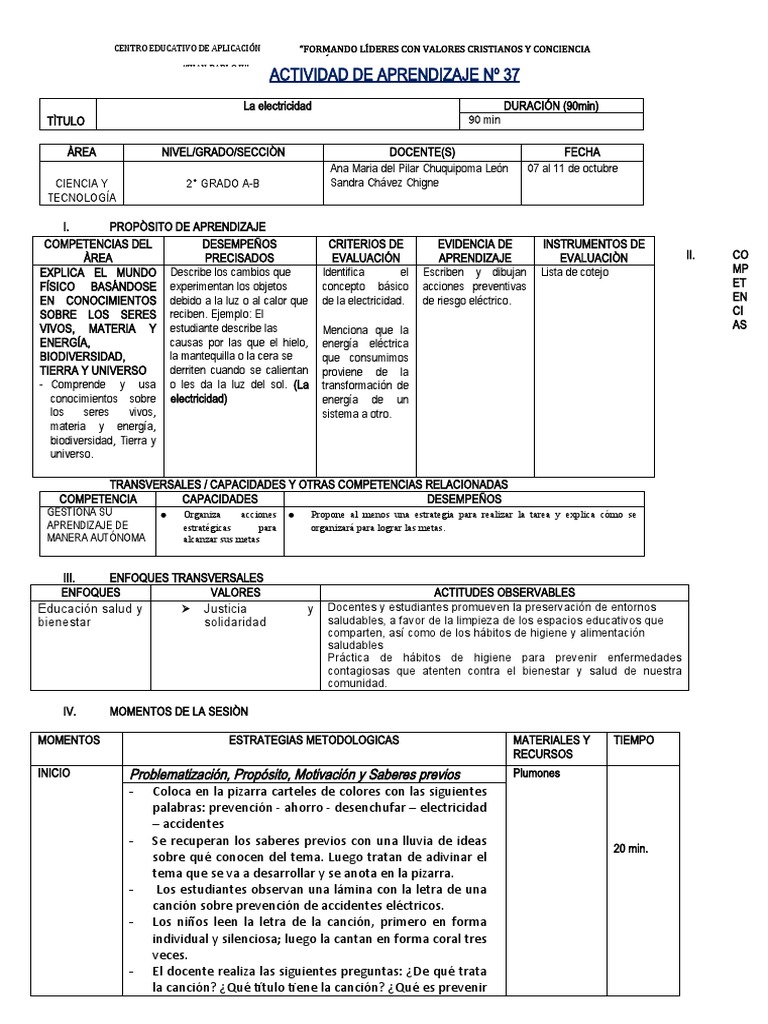 Actividad de Aprendizaje N°37 | PDF Actividad de Aprendizaje N°37 | PDF