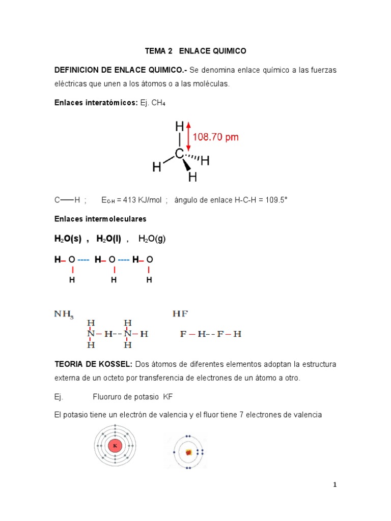 Tema 2 Enlace Quimico | PDF
