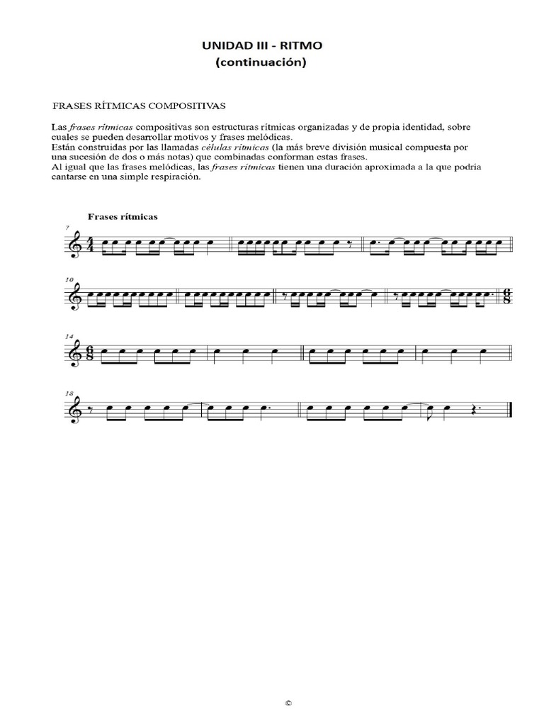 Frases Rítmicas Compositivas | PDF