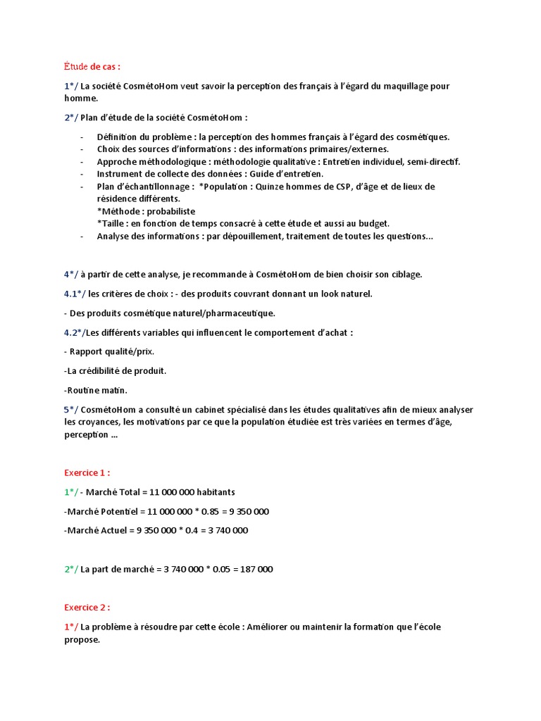 TD 2 Analyse de Marché | PDF