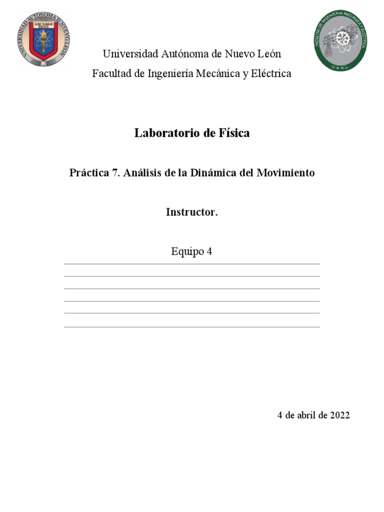 Práctica 7-Laboratorio de Fisica 1 FIME | PDF | Ciencia y matemáticas | Informática