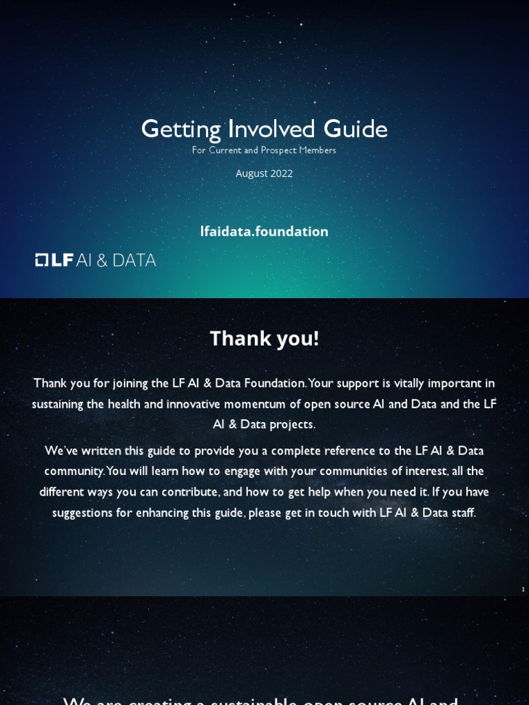 LF AI & Data Getting Involved Guide | PDF | Artificial Intelligence | Intelligence (AI) & Semantics