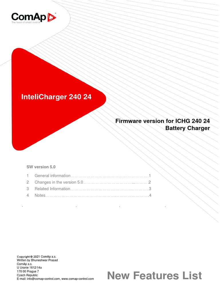 InteliCharger 240 24 New Features List | PDF | Battery Charger | Manufactured Goods
