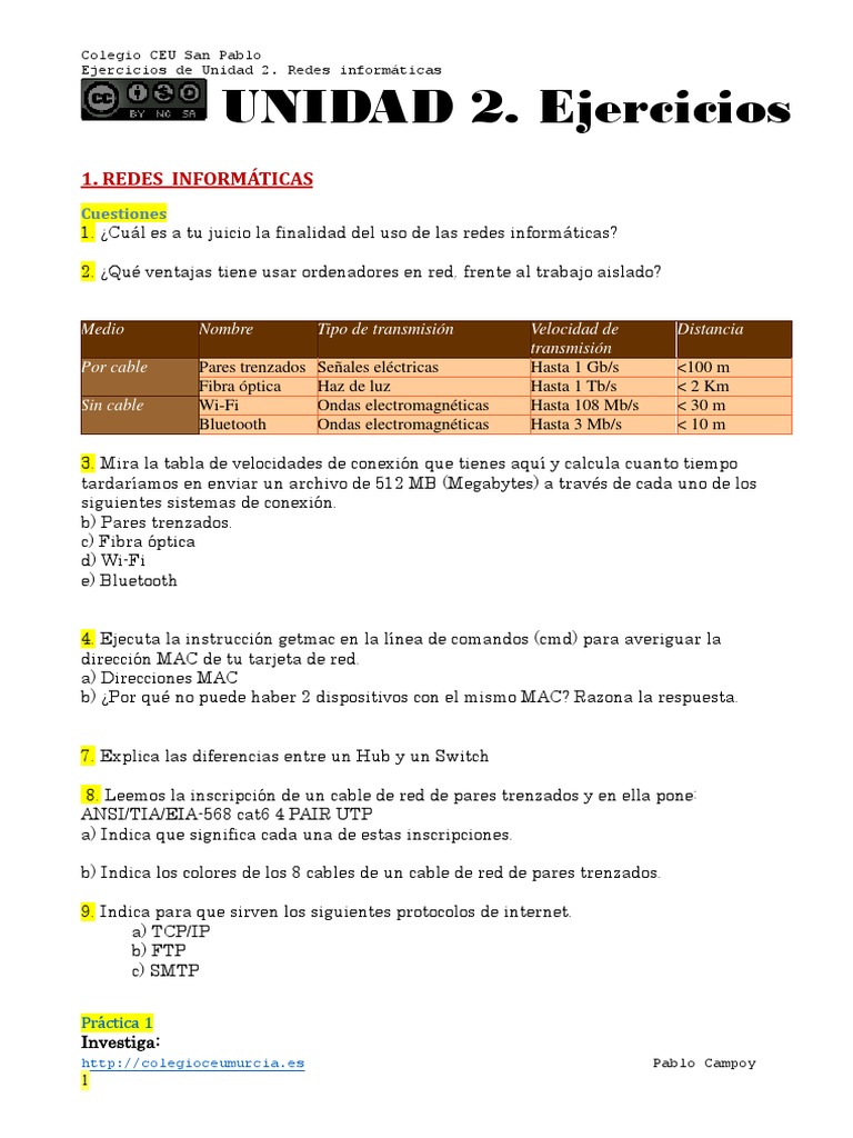 Ejercicios Tema 2 | PDF | Red de computadoras | Dirección IP