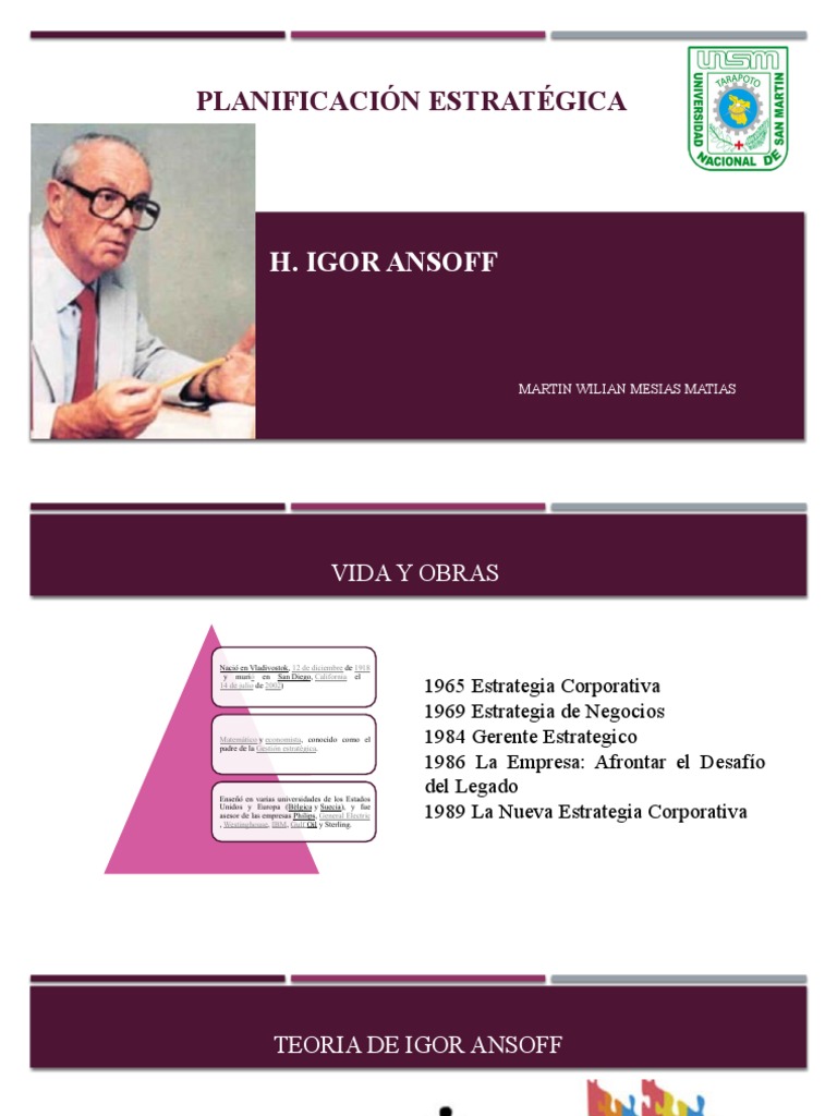 Planificación Estratégica - Igor Ansoff. | PDF