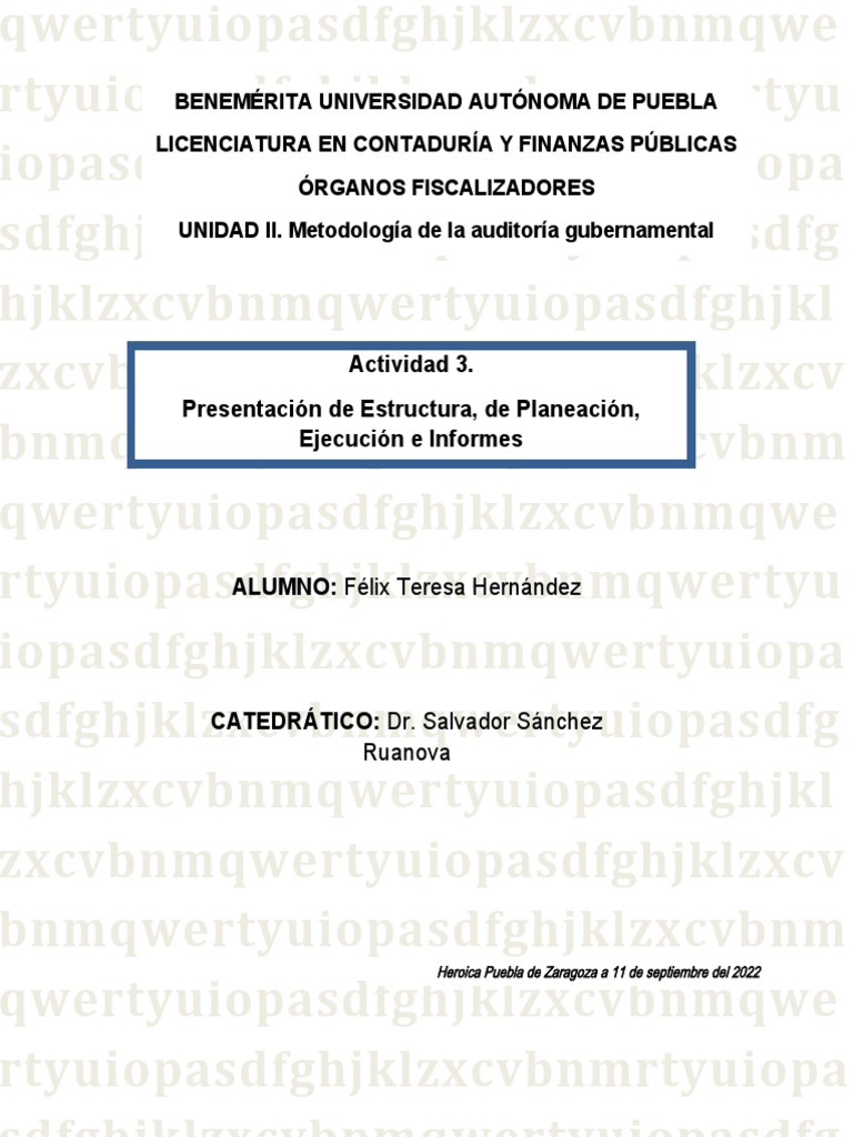 M19 U2 A3 Teresahf | PDF | Auditoría | Responsabilidad