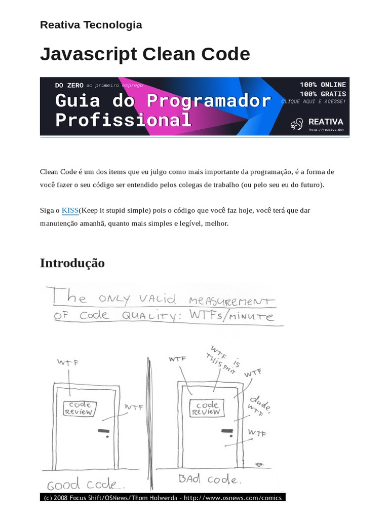 Javascript Clean Code | PDF