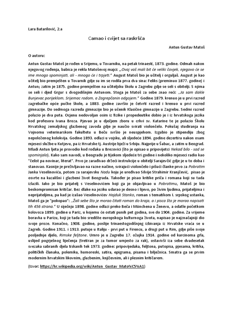 Camao I Cvijet Sa Raskršća | PDF