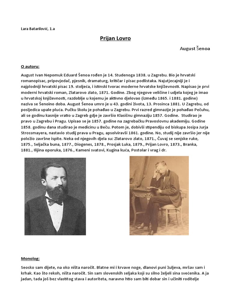 Lektira - Prijan Lovro | PDF