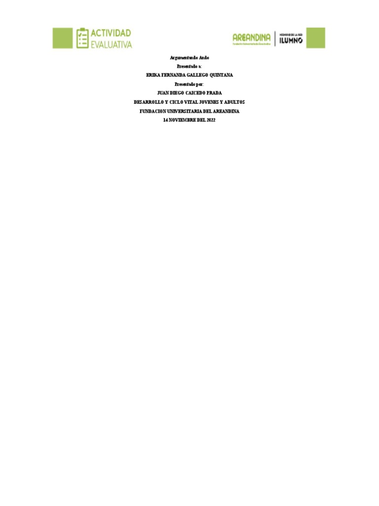 Argumentando Ando Eje 3 D.C.J.A. | PDF | Adultos | Vejez