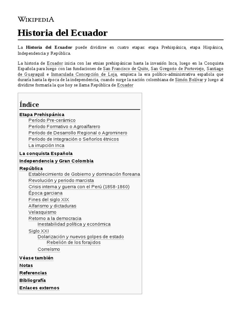 Historia Del Ecuador | PDF