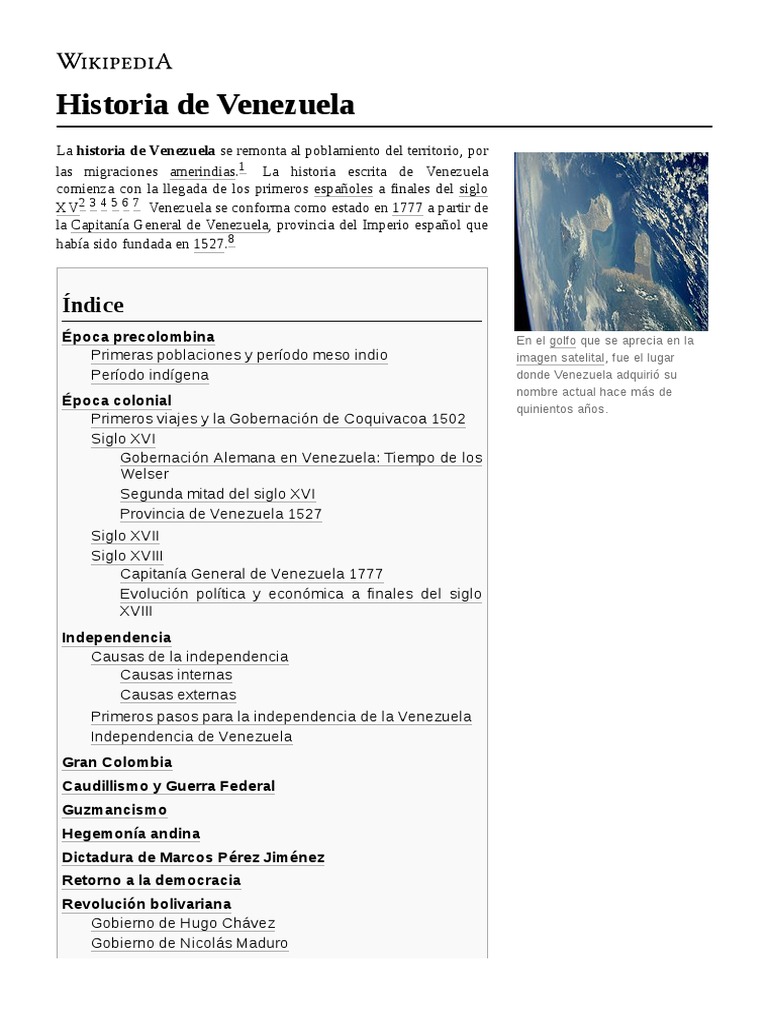 Historia de Venezuela | PDF | Venezuela