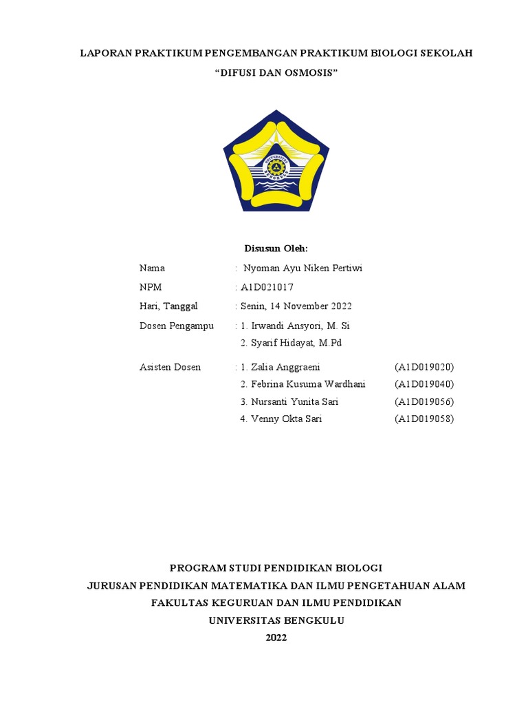 Cover LKPD Osmosis Niken | PDF