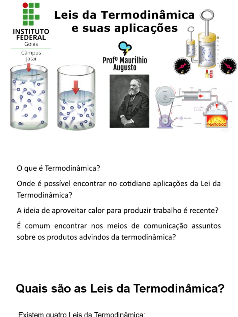 Lei Zero e Primeira Lei Da Termodinâmica | PDF | Termodinâmica | Calor