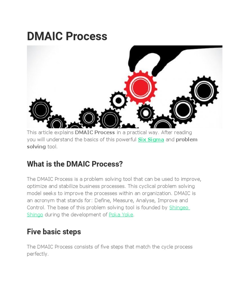 DMAIC Process | PDF | Six Sigma | Economies