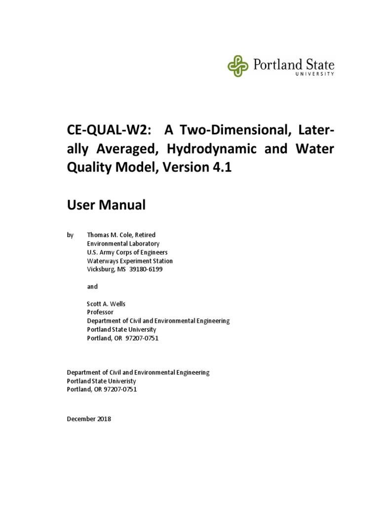 Ce Qual w2 Usermanual | PDF | Ice | Heat Transfer