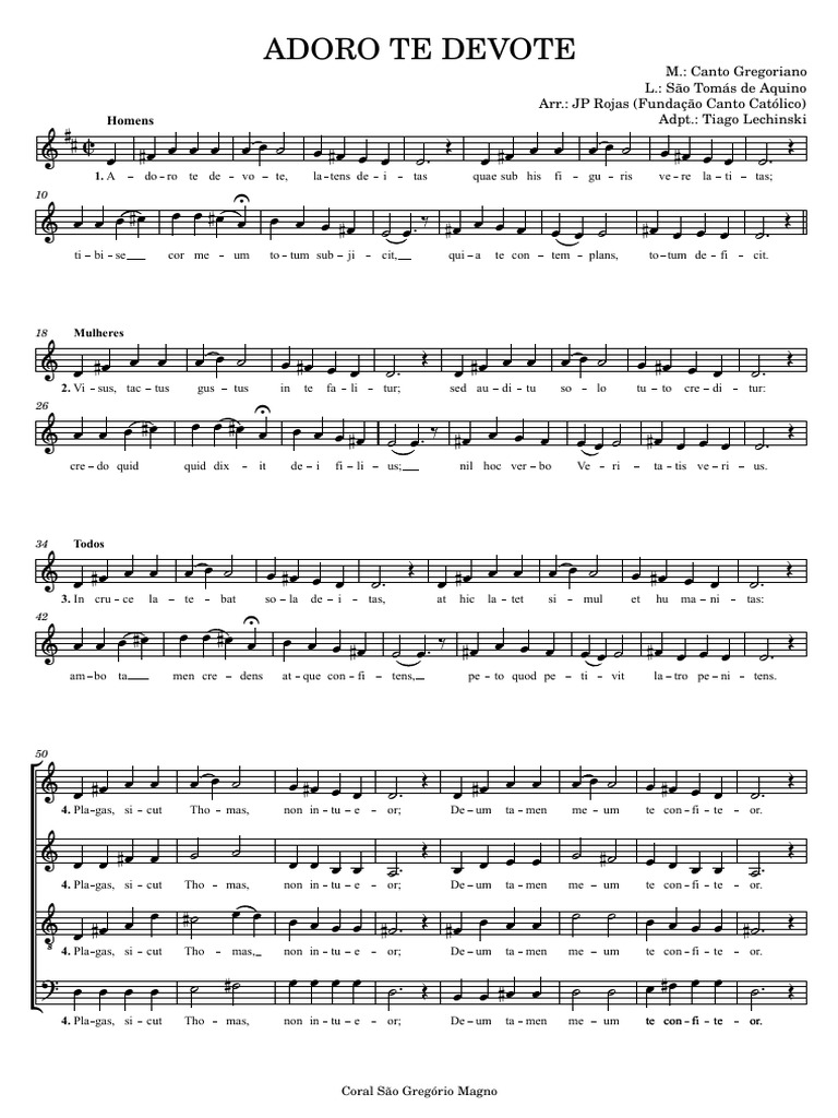 ADORO TE DEVOTE - Vozes | PDF