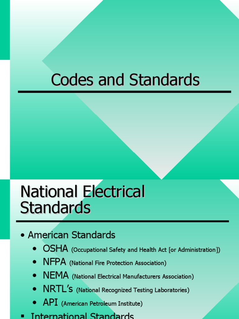 Codes and Standards Class | PDF | Electrical Wiring | Occupational ...