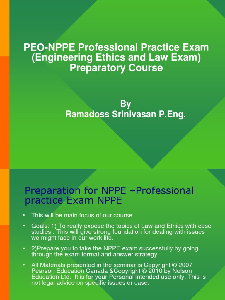 UofT PEO-NPPE Prep Course Slides | PDF